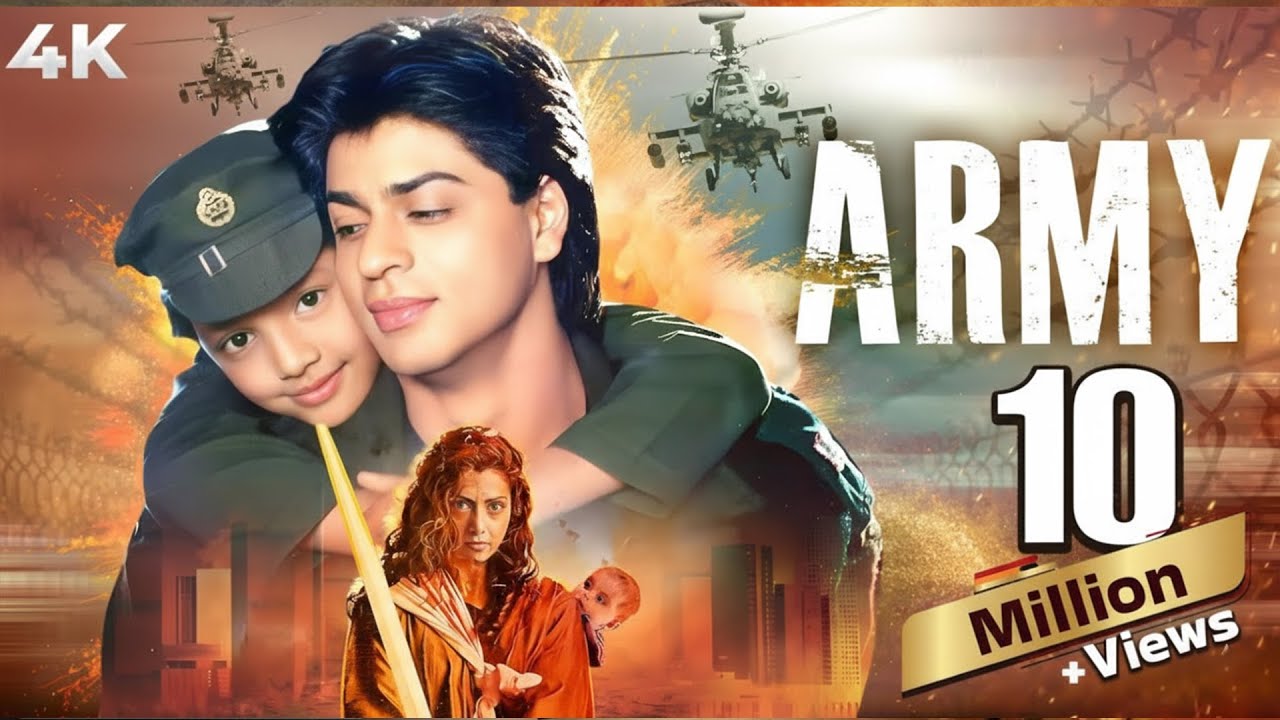 Army Full Movie In 4K | आर्मी | Shahrukh Khan | Sridevi | Danny ...