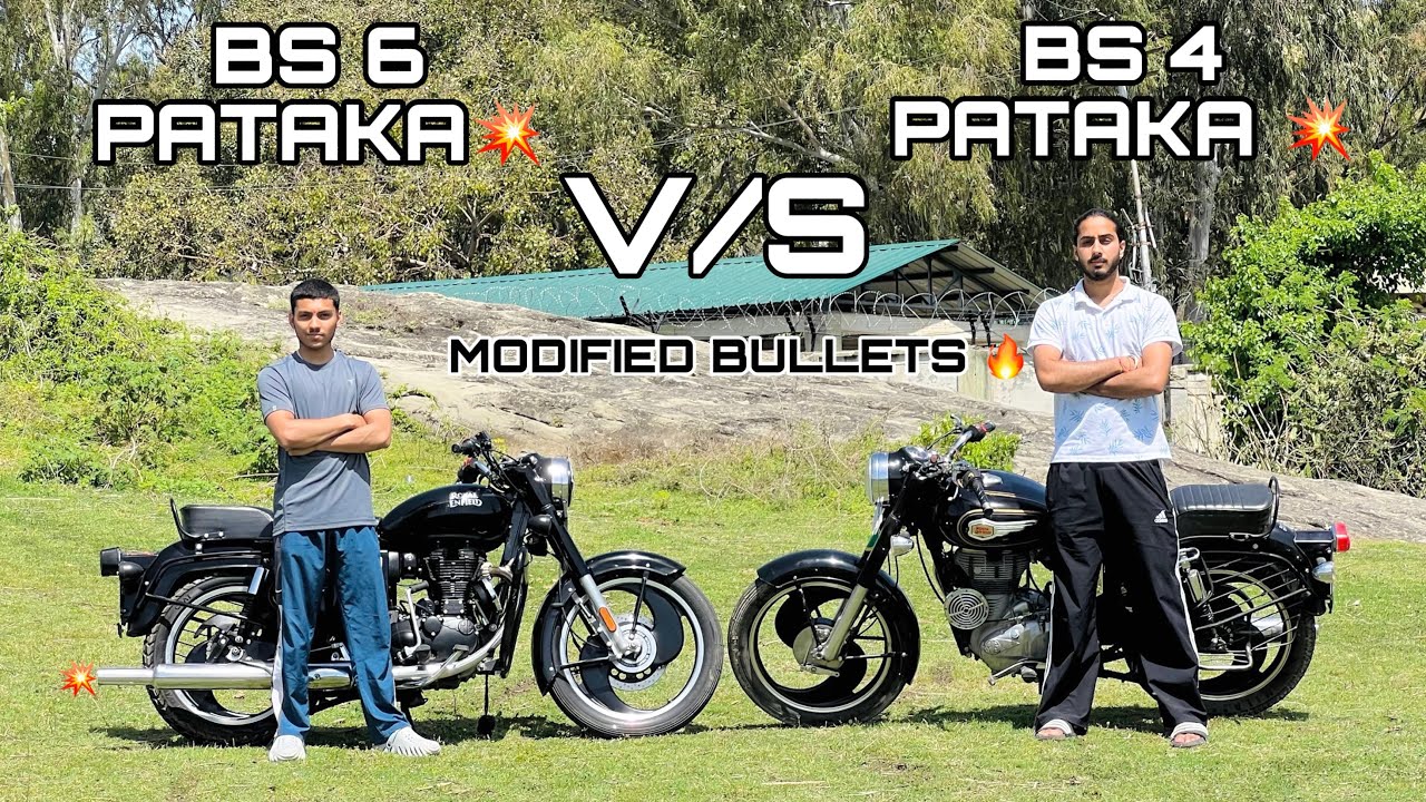 BS 6 V/S BS 4 BULLET PATAKA WITH SPARK🔥 FULLY MODIFIED BULLETS ...