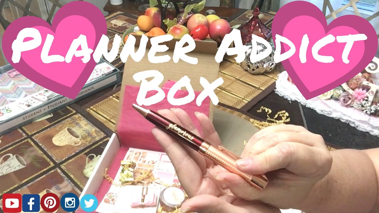 Planner Addict Box for September 2016! My First One! - YouTube