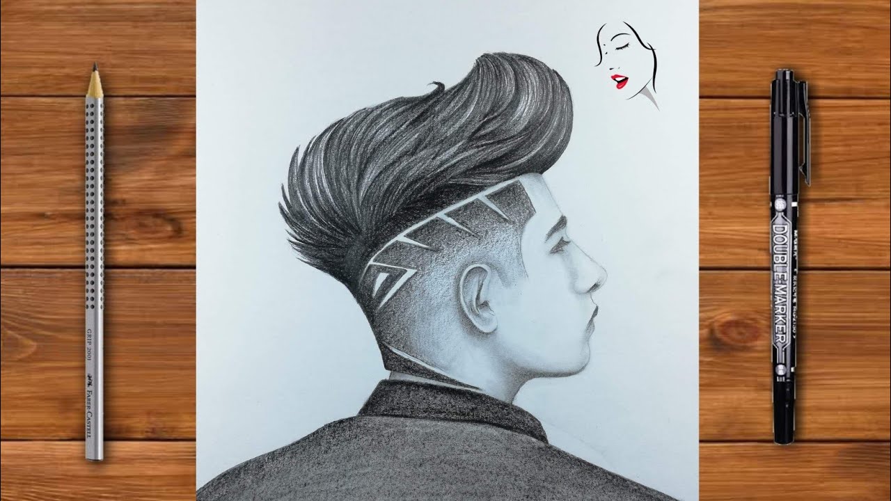  How To Draw A Boy With A Haircut A Boy Drawing For Beginners