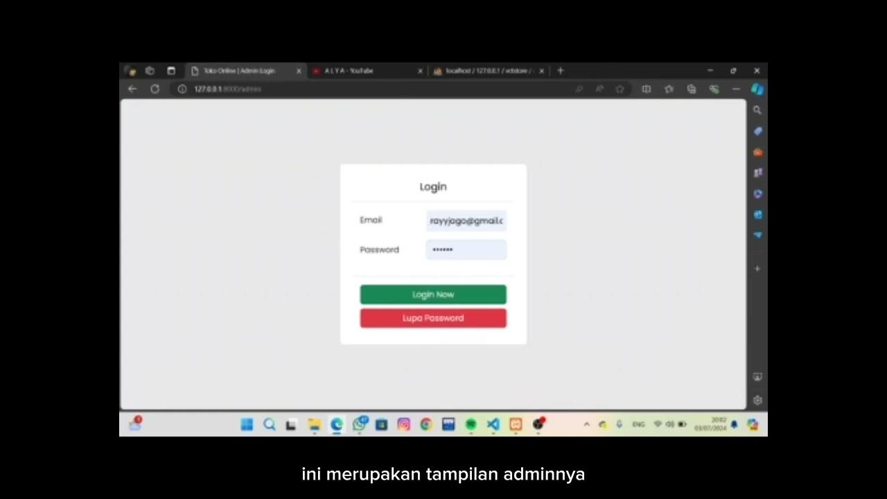 UAS framework membuat toko online menggunakan laravel - YouTube