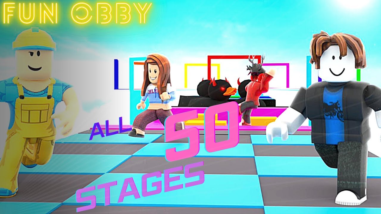 Roblox ๐ultimate Easy Obby All 50 Stages Fun Platform Game Youtube