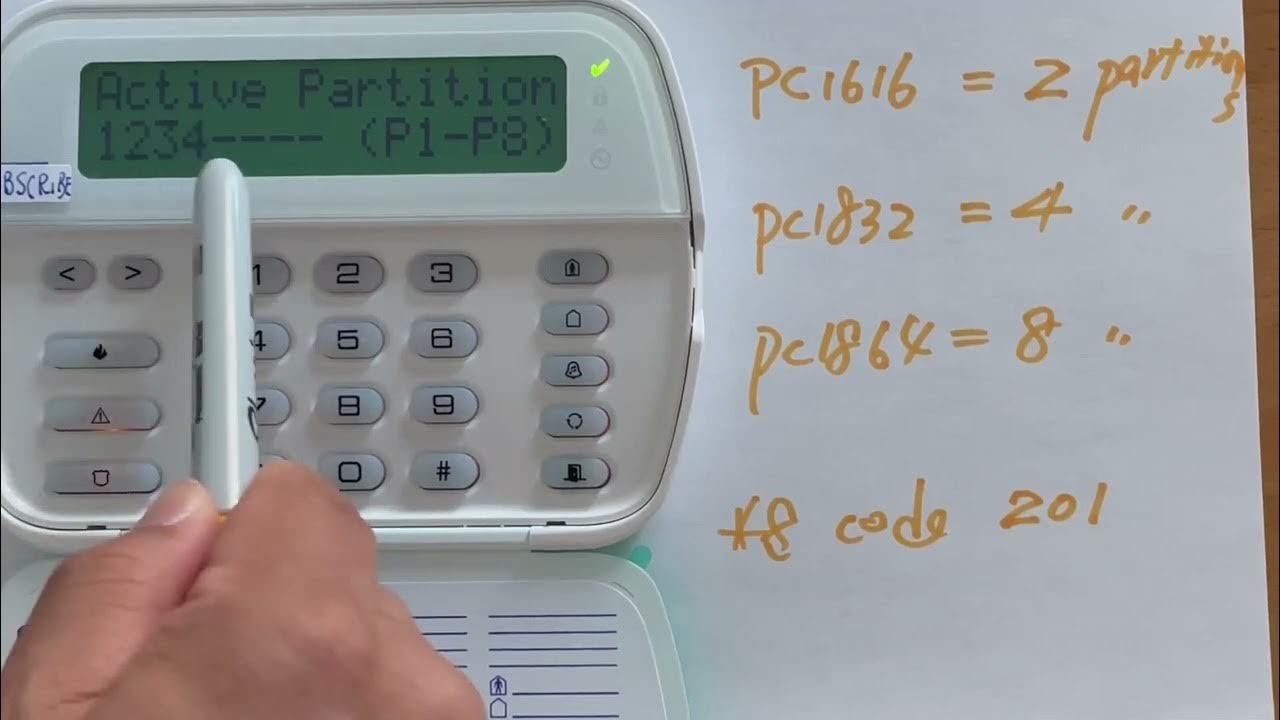 how to tell if your panel is pc1616 pc1832 or pc1864 from keypad - YouTube