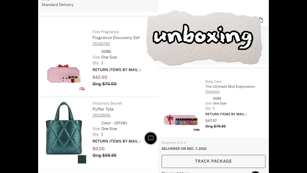 Unboxing Victoria Secret Package - YouTube
