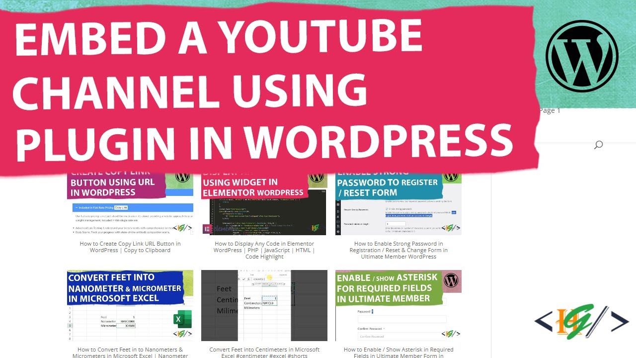 How to Embed / Add YouTube Channel in WordPress | Youtube Channel Feed ...