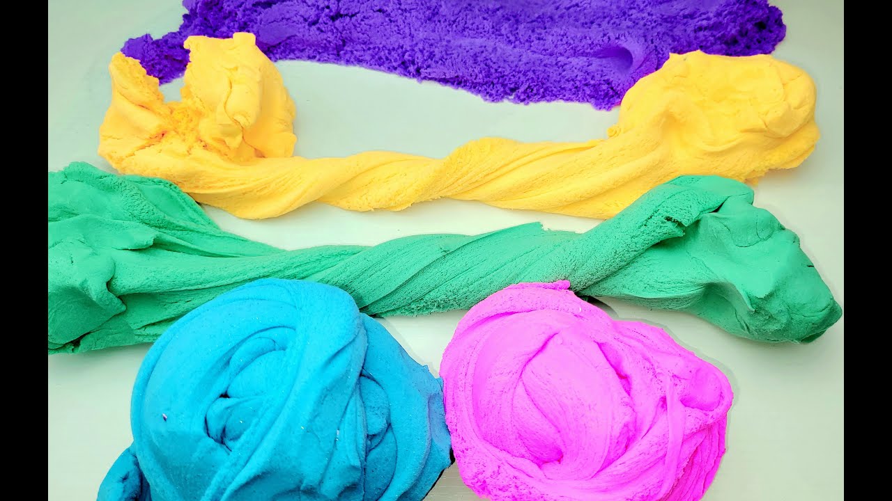 Super Satisfying ASMR Video Mixing Colorful Kinetic Slime Sand - YouTube