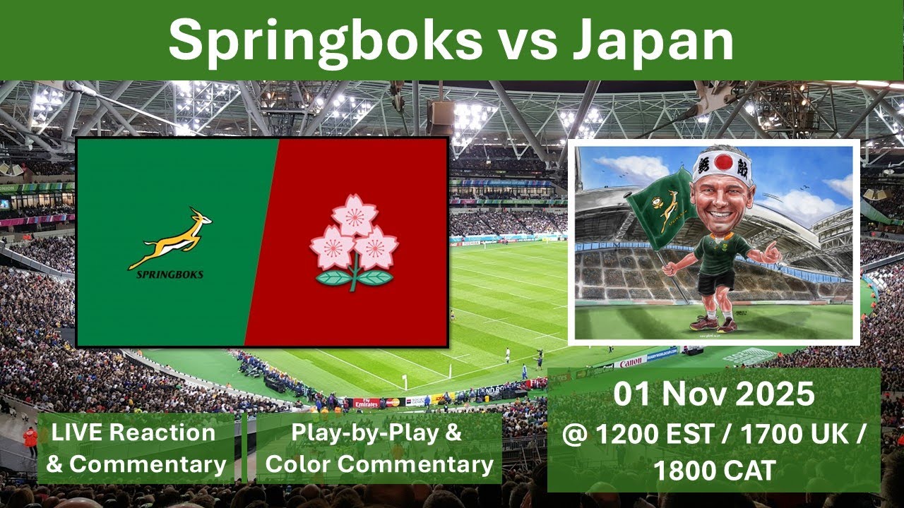 Springboks vs Japan | Fall Internationals | LIVE Reaction Game ...