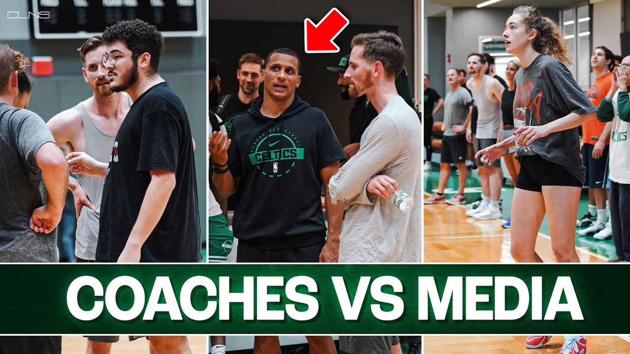 Celtics coaches beat up on press in annual media game