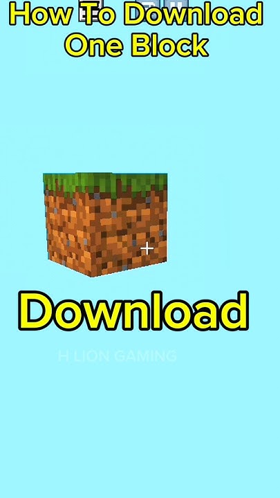 How To Download One Block World In Minecraft Pocket Edition 1.21+| # ...