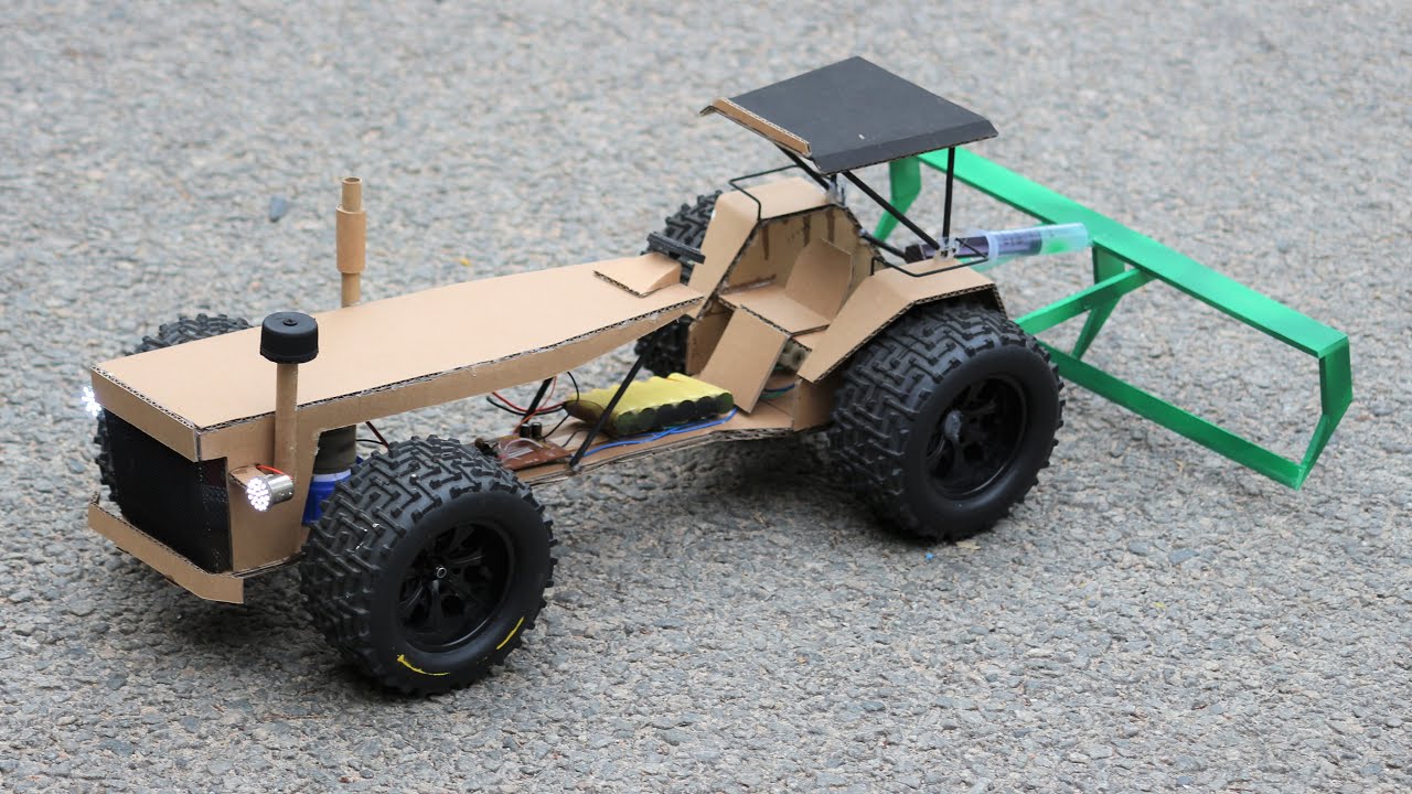 How To Make a Tractor - RC Tractor From Cardboard - RC Tractor - YouTube
