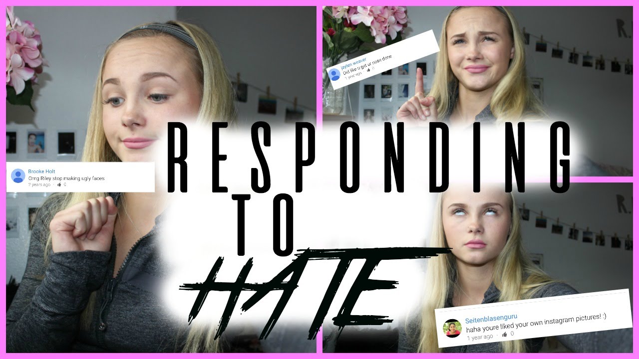 RESPONDING TO HATE COMMENTS - YouTube