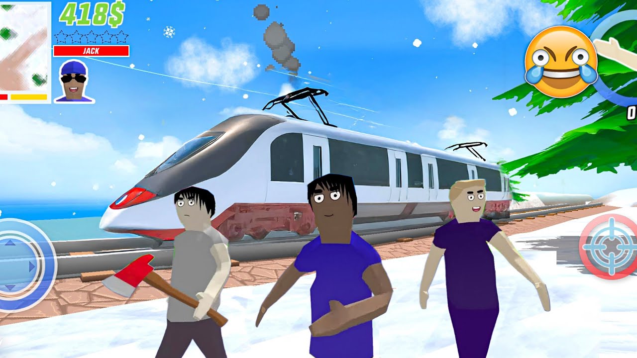 Jack Richie & Chad Train tour 🚆😨🚆 in dude theft wars - YouTube