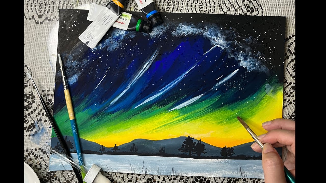 Relaxing art | Colors of dusk - YouTube