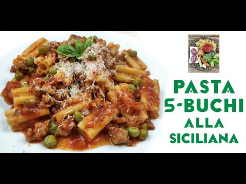 Pasta 5-buchi al sugo alla Siciliana. My favourite pasta shape of all ...