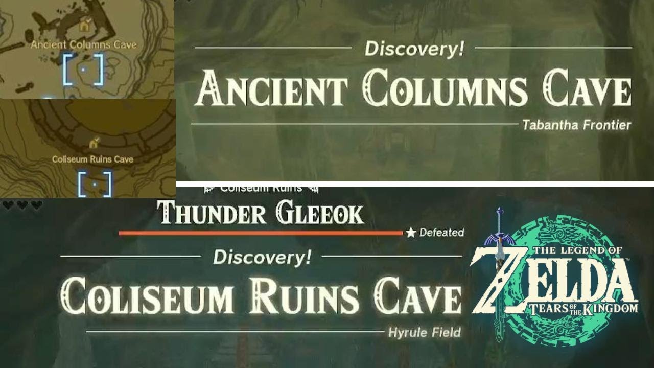 Ancient Columns Cave & Coliseum Ruins Cave (Legend of Zelda: Tears of ...