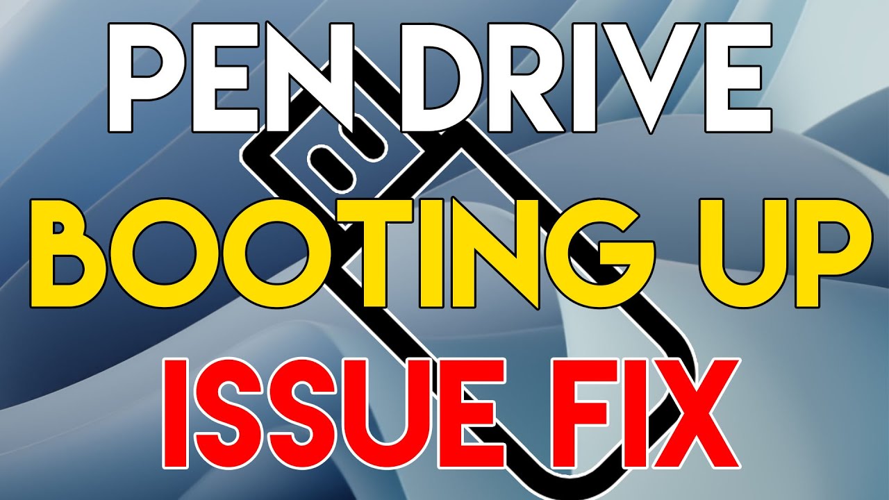 Windows 11 Not Booting Up From Pen Drive | Black Screen - YouTube