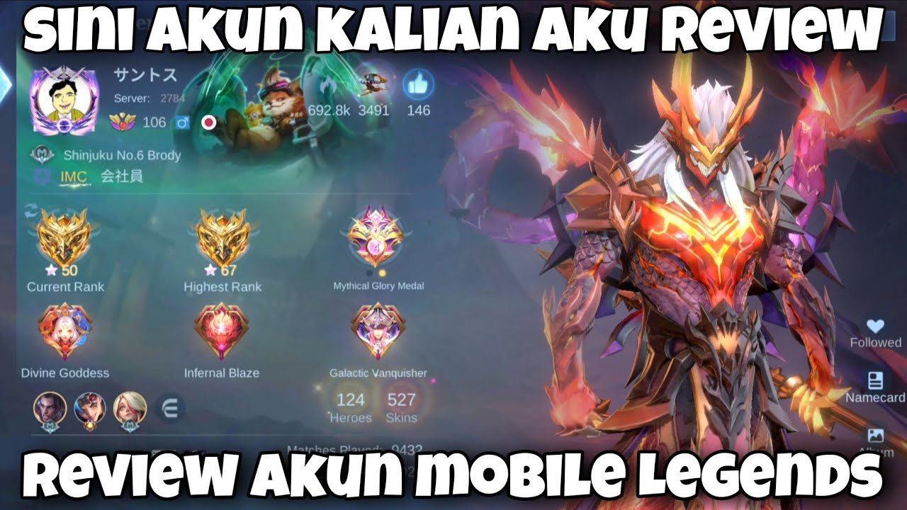 REVIEW AKUN MOBILE LEGENDS KAMU DISINI ( Part 1 ) - MOBILE LEGENDS ...