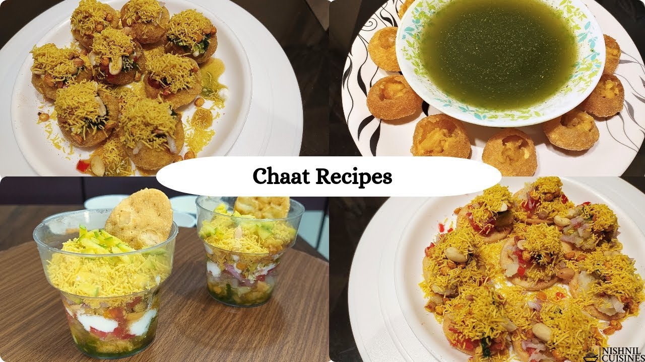 Chaat Recipes Part 2| Dahi Puri| Pani Puri| Papdi Chaat Shots| Sev Puri ...