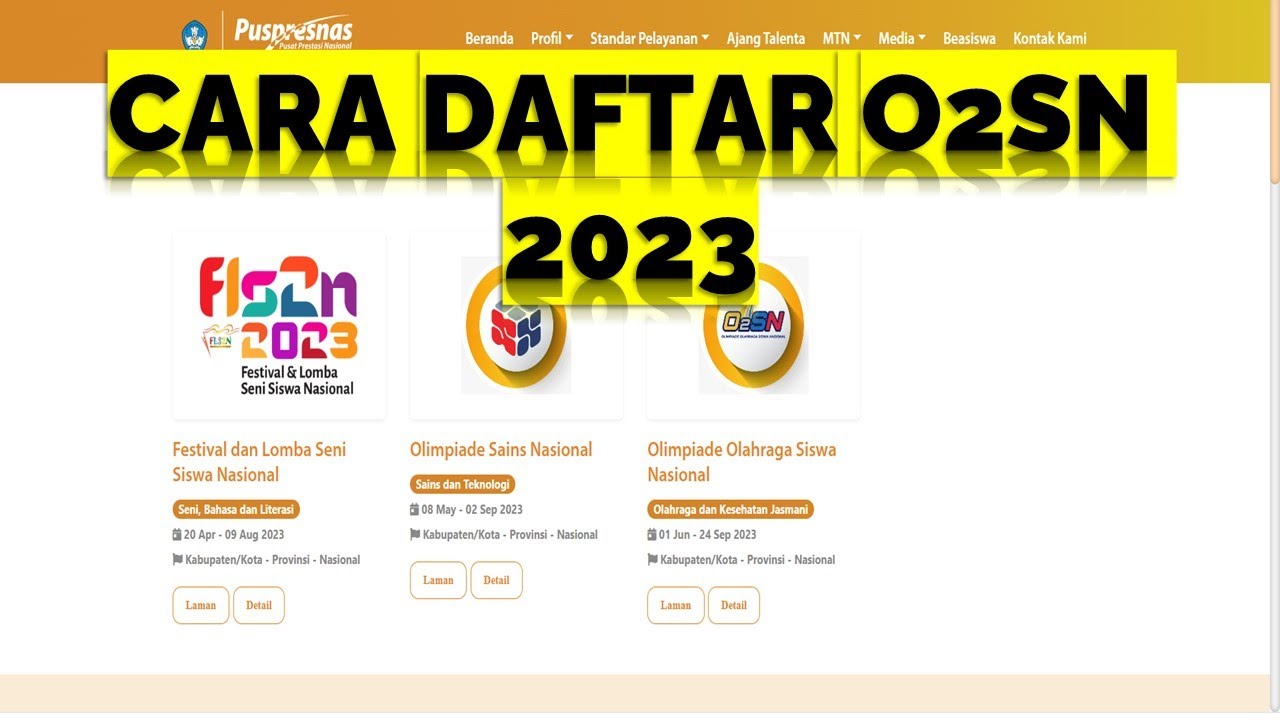 CARA DAFTAR O2SN 2023 - YouTube