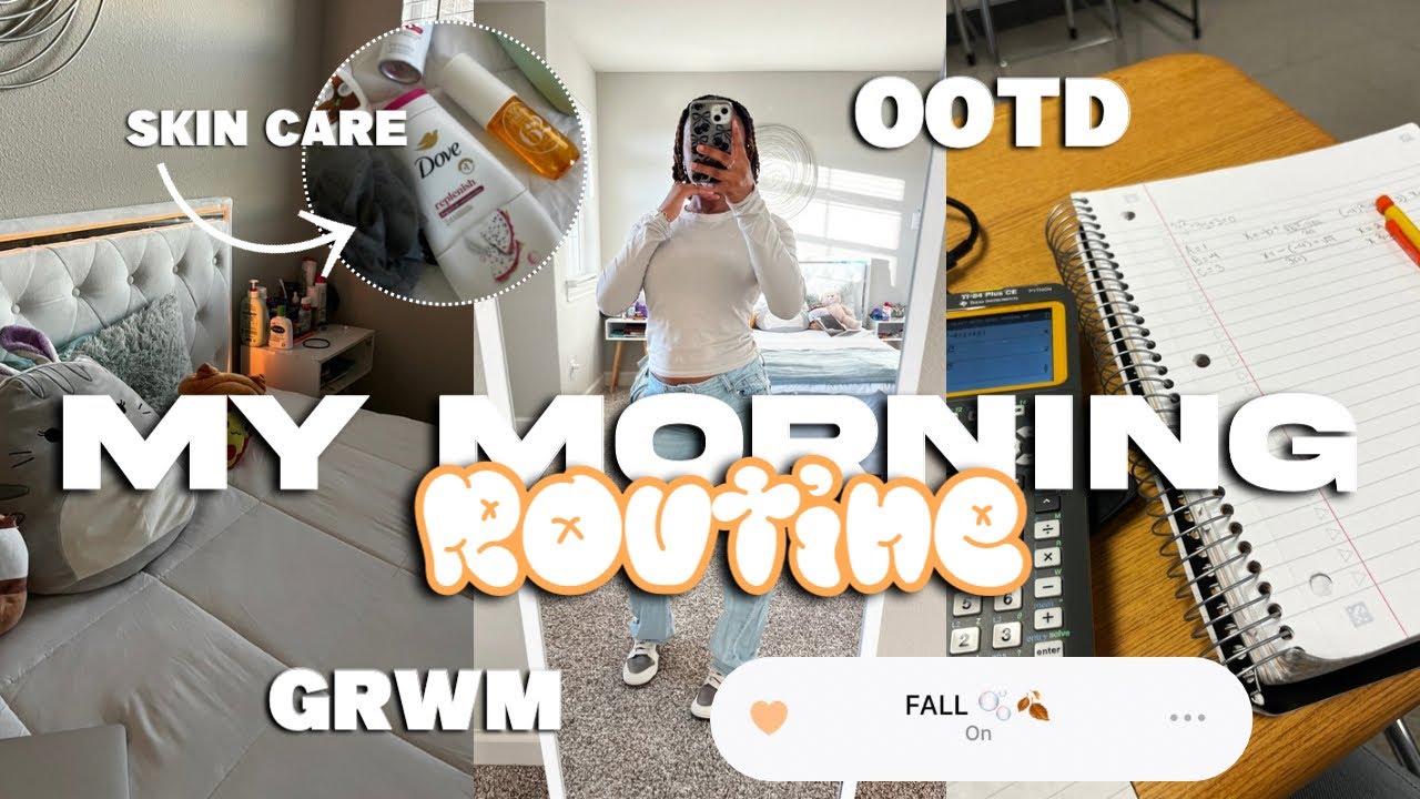 MY *FALL* HIGHSCHOOL MORNING ROUTINE + Grwm + Ootd + hygiene Care ...