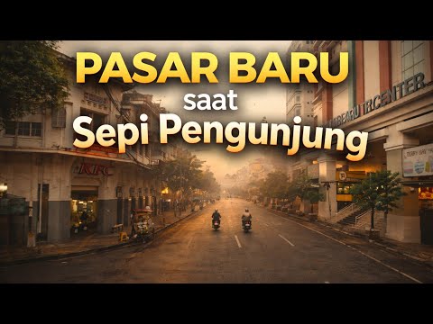 💢Suasana Kawasan PASAR BARU Bandung Saat Pengunjung Masih pada Bobo😴