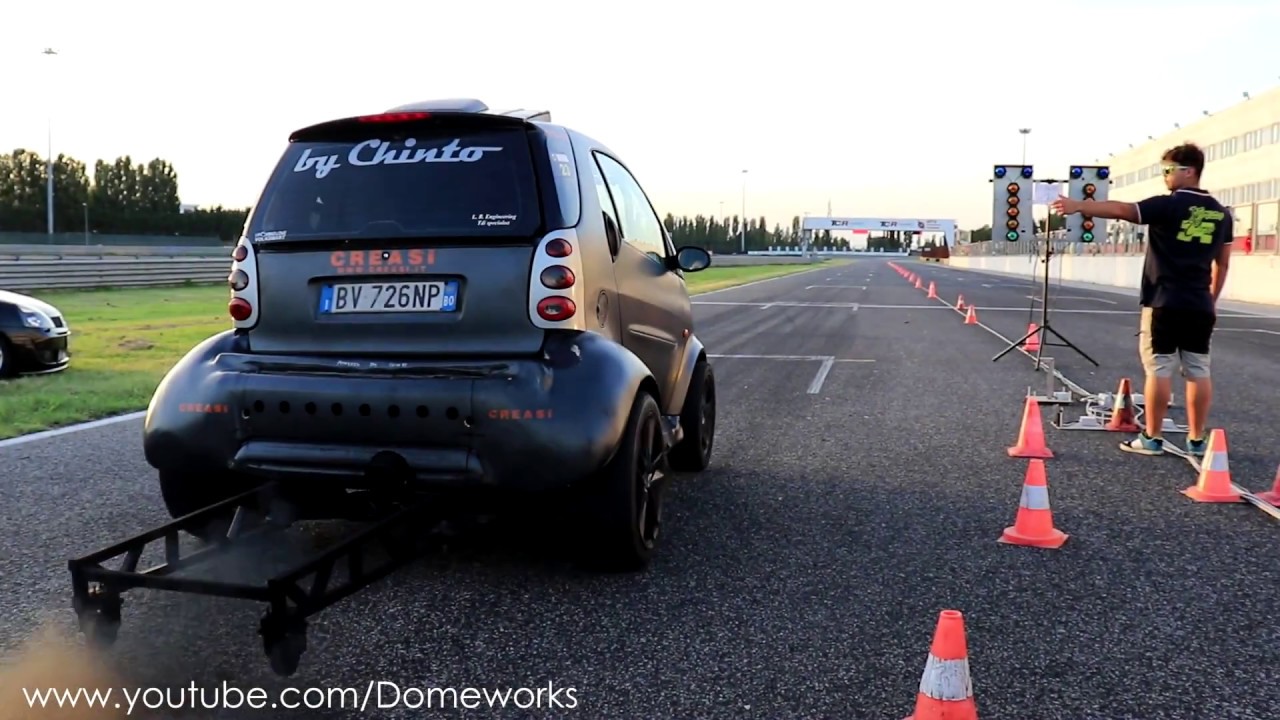 FAST 300HP Smart TDI Drag Racing Acceleration on 200mt - YouTube