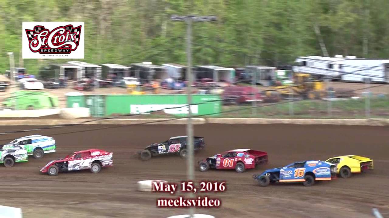 5-15-2016 Wissota Midwest Modified Crash St. Croix Speedway - YouTube