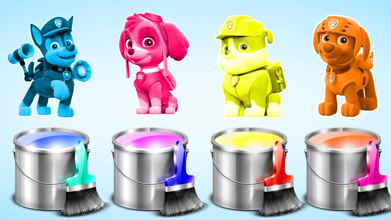 Learn Colors With Paw Patrol for Children Family Song Nursery Rhymes ...