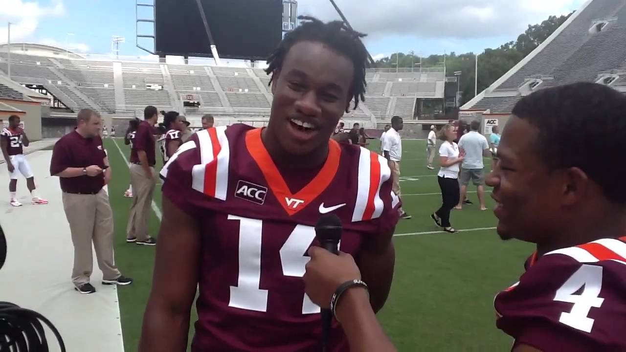 VT running backs, JC Coleman and Trey Edmonds having fun on - YouTube