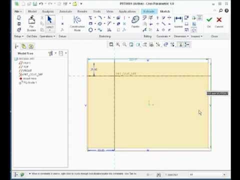 Pattern using dimension feature in Creo Elements - YouTube