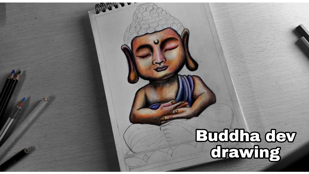 Buddha Dev Drawing 🙏🏻// #buddha #drawing - YouTube