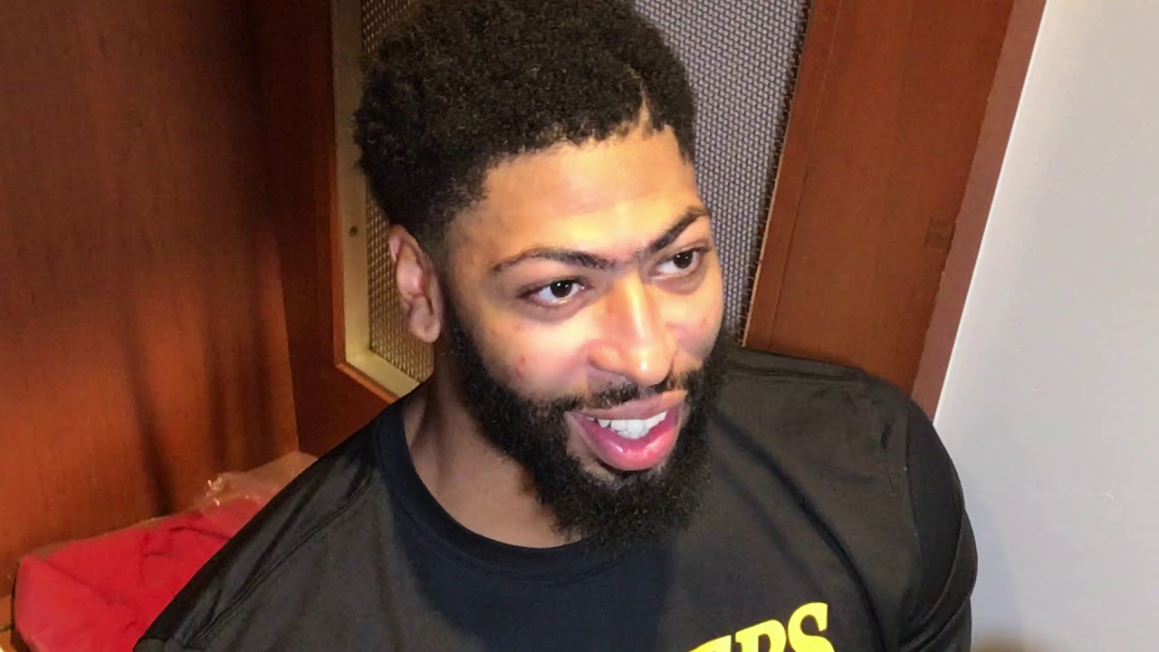 Anthony Davis after win in return to face Pelicans - YouTube