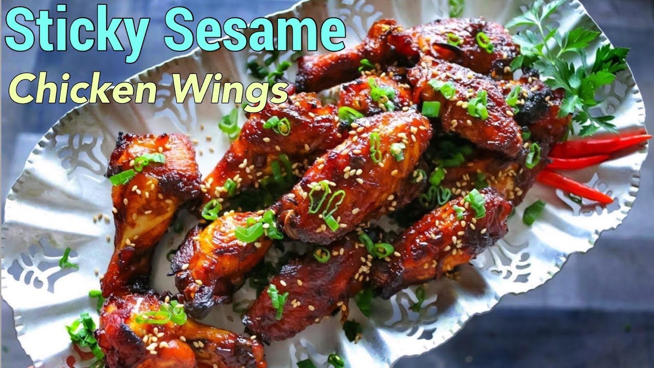 How To Make Sticky Sesame Chicken Wings / Freakin Delicious !! - YouTube