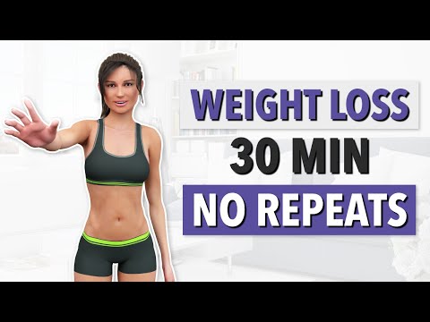 30-Min Full-Body Weight Loss Exercise – NO REPEATS