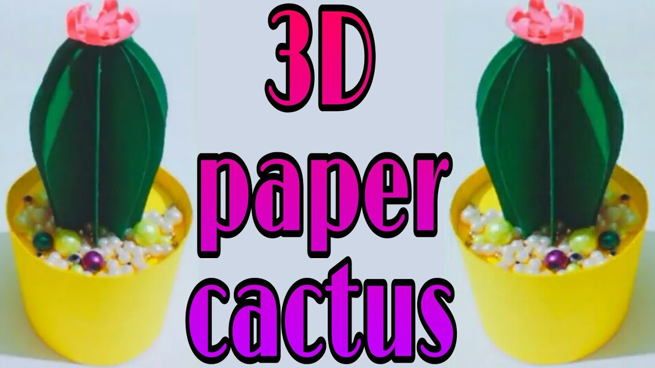 How to make paper craft cactus. - YouTube