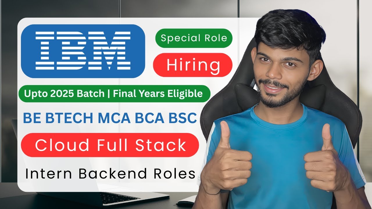 IBM Hiring Java Developers 2025 | Cloud FullStack Role | Freshers Apply Now - YouTube