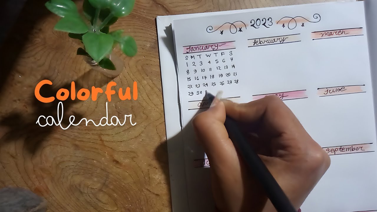 Colorful Calendar || How to make a colorful calendar || Easy Drawing ...