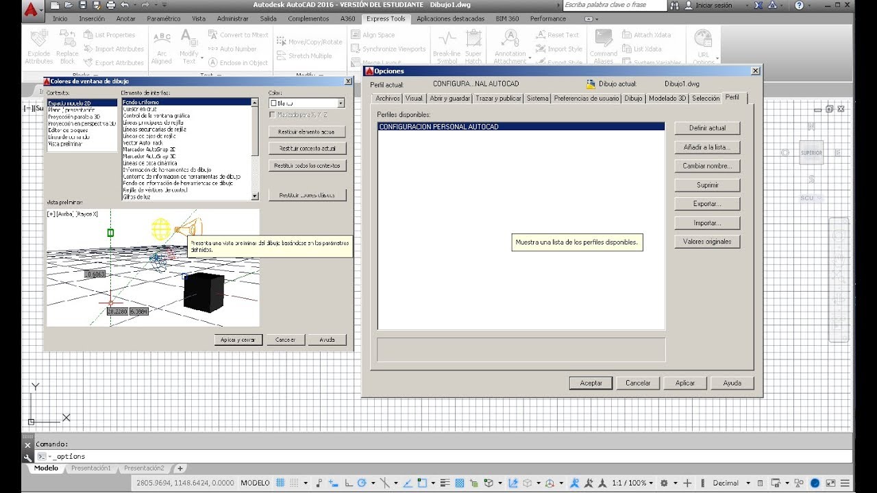Configuracion personal de AutoCAD guardar e importar AutoCAD - YouTube