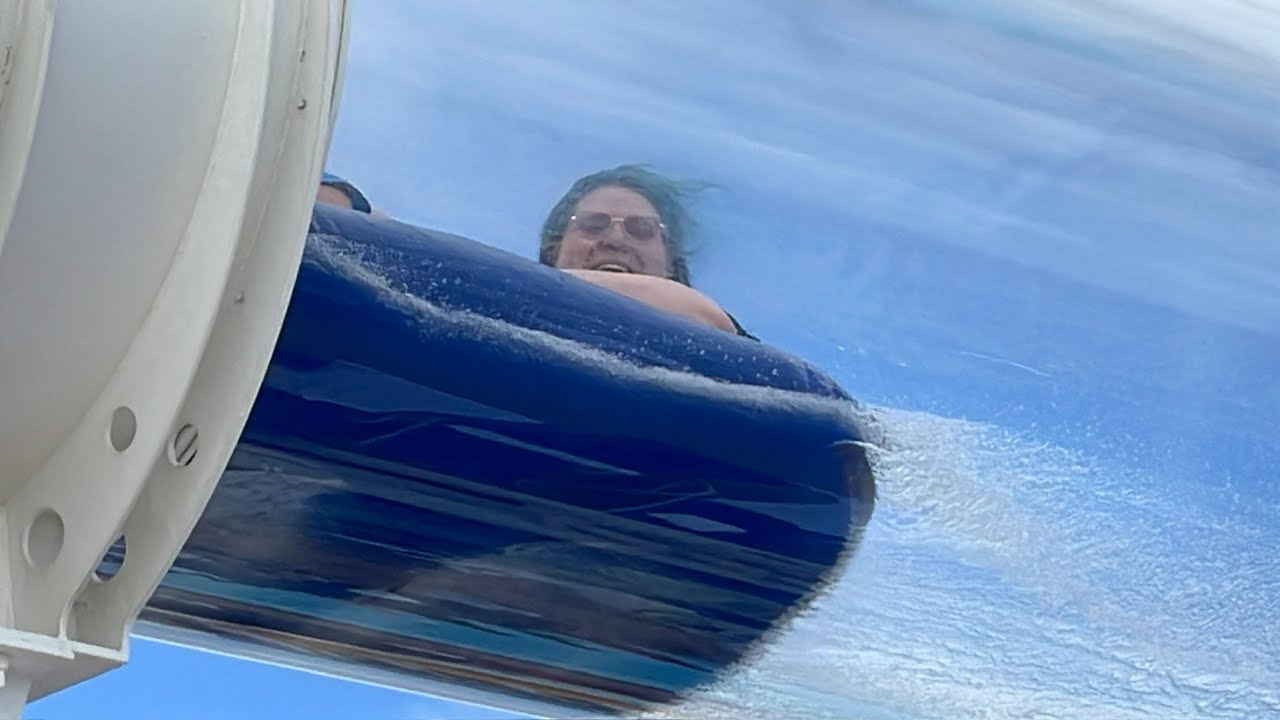 Mad & Michelle ride Aqua Duck - YouTube
