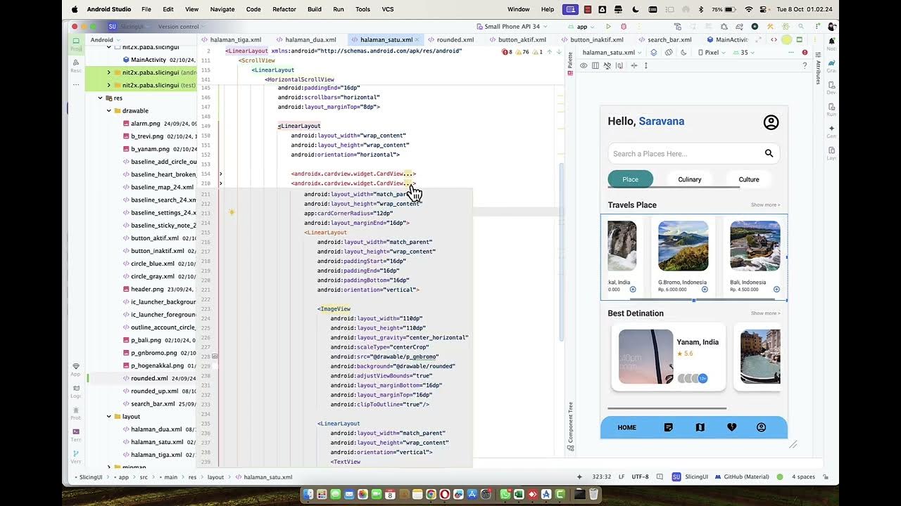 Android Studio - Slicing UI - YouTube