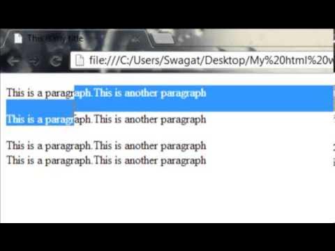 html and css tutorial beginners- 3(Body ,Paragraph and heading) - YouTube