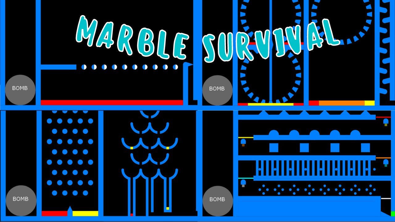 Bomb Escape - Survival in Algodoo - Algodoo Marble Race - YouTube