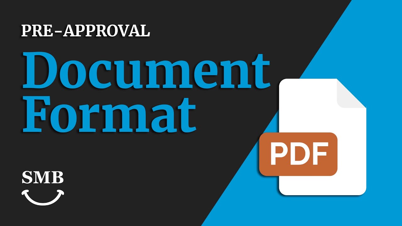 Document Format- How to format a document the lender will accept - YouTube
