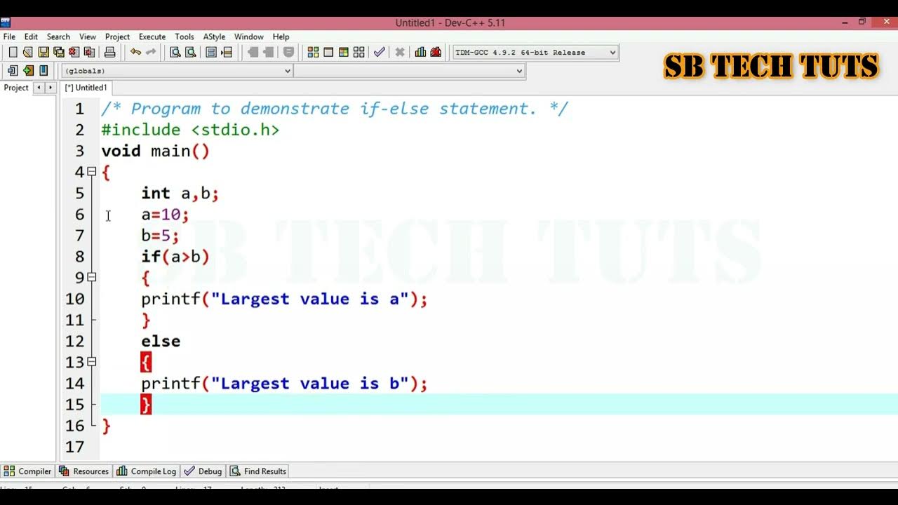 If-Else Statement in C-Language (Practical) | Conditional Statements | C-Language | Telugu - YouTube