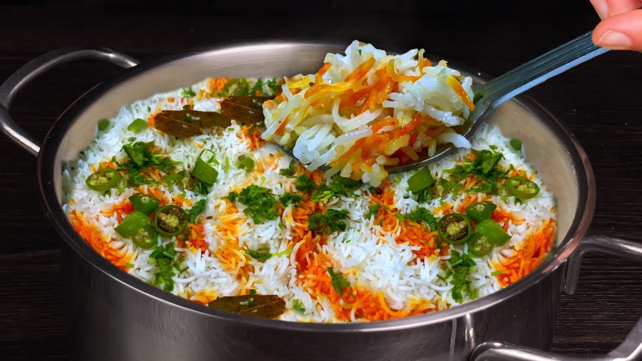 SIMPLE BIRYANI RICE FOR BEGINNERS | COLORFUL BIRYANI RICE RECIPE FOR ...