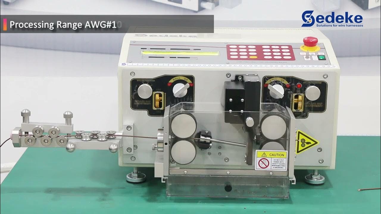 Feed Wire Cables From Left To Right Of Automatic Cable Cutting And ...