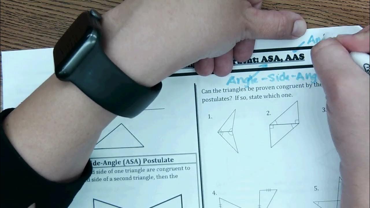 Lesson 5-3/5-4: Proving Triangles Congruent Part 1: SSS, SAS, ASA, AAS ...
