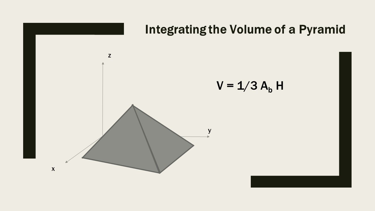 Integrating the Volume of a Pyramid 1 - YouTube