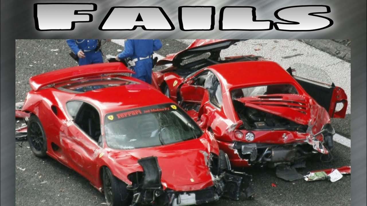 Supercar crash compilation,mistakes and showing off going wrong - YouTube