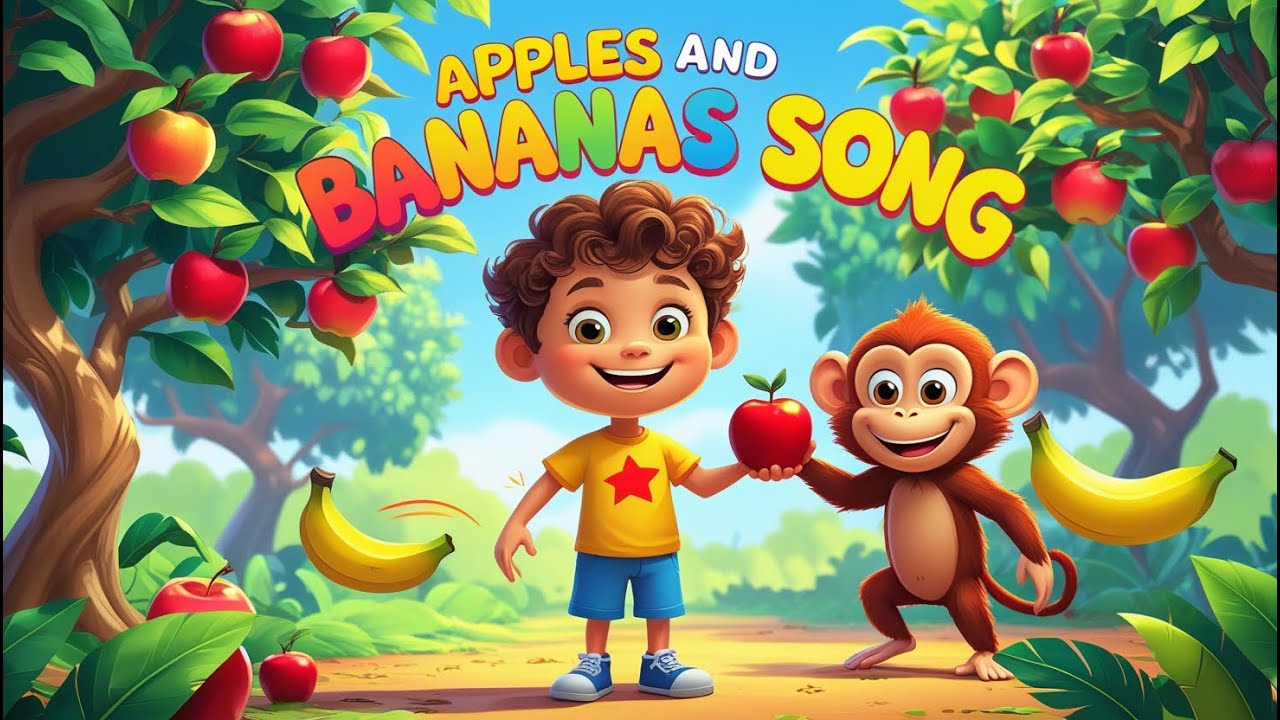 Apples and Bananas Song | nursery rhymes & song for toddlers - YouTube